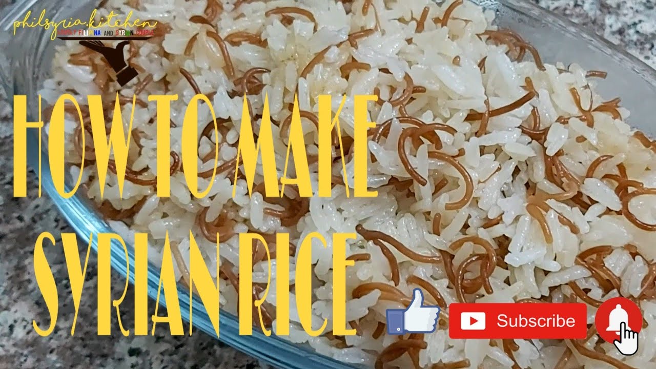 How to cook syrian rice with vermicelli - YouTube