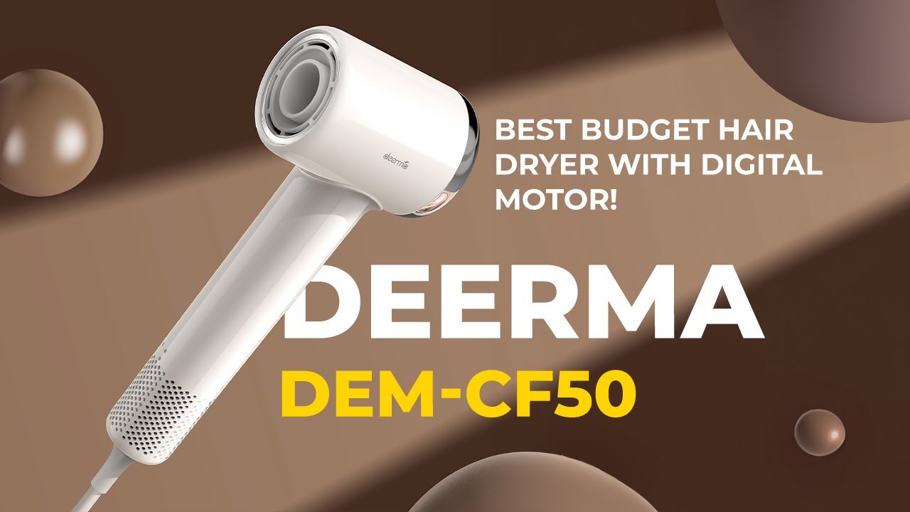Deerma DEM-CF50 - best budget hair dryer with digital motor! - YouTube