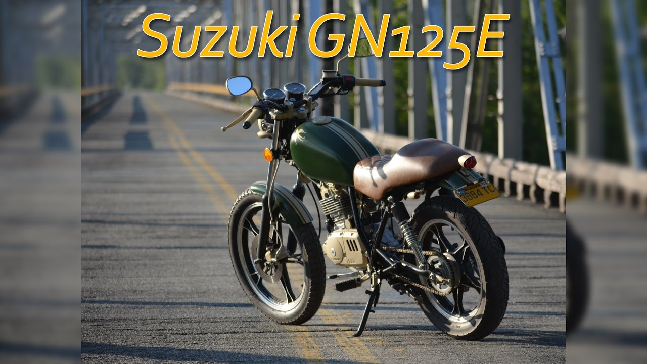 Custom Suzuki GN125E Street Tracker/Cafe Racer with Ceramic Paint - YouTube