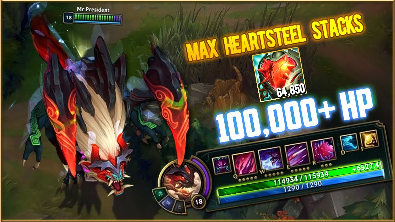 I Tried Cho'Gath with MAXED HEARTSTEEL STACKS and it's vayne's wet ...