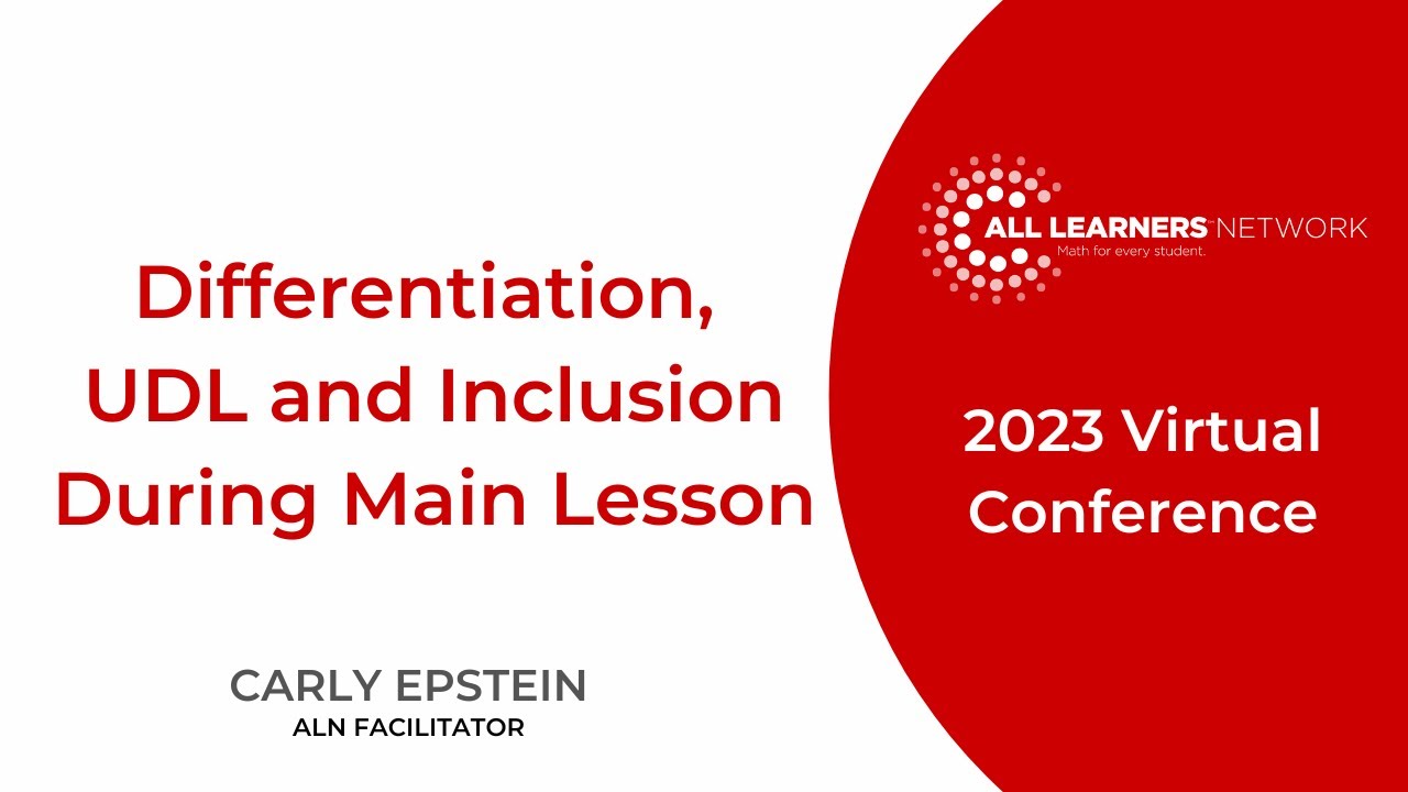 Differentiation, UDL, and Inclusion During Main Lesson - YouTube