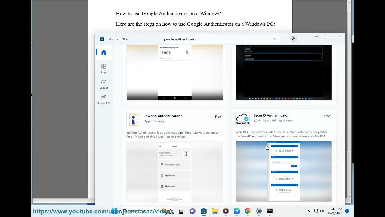 Use Google Authenticator on Windows - YouTube