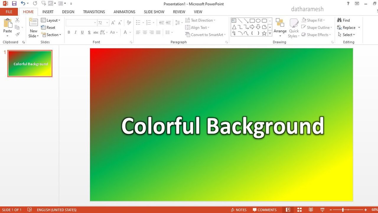 How to Create Colorful Gradient Background In PowerPoint - YouTube