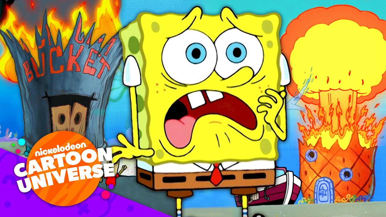 Bikini Bottom's BIGGEST Destructions! 💥 | SpongeBob | Nicktoons - YouTube