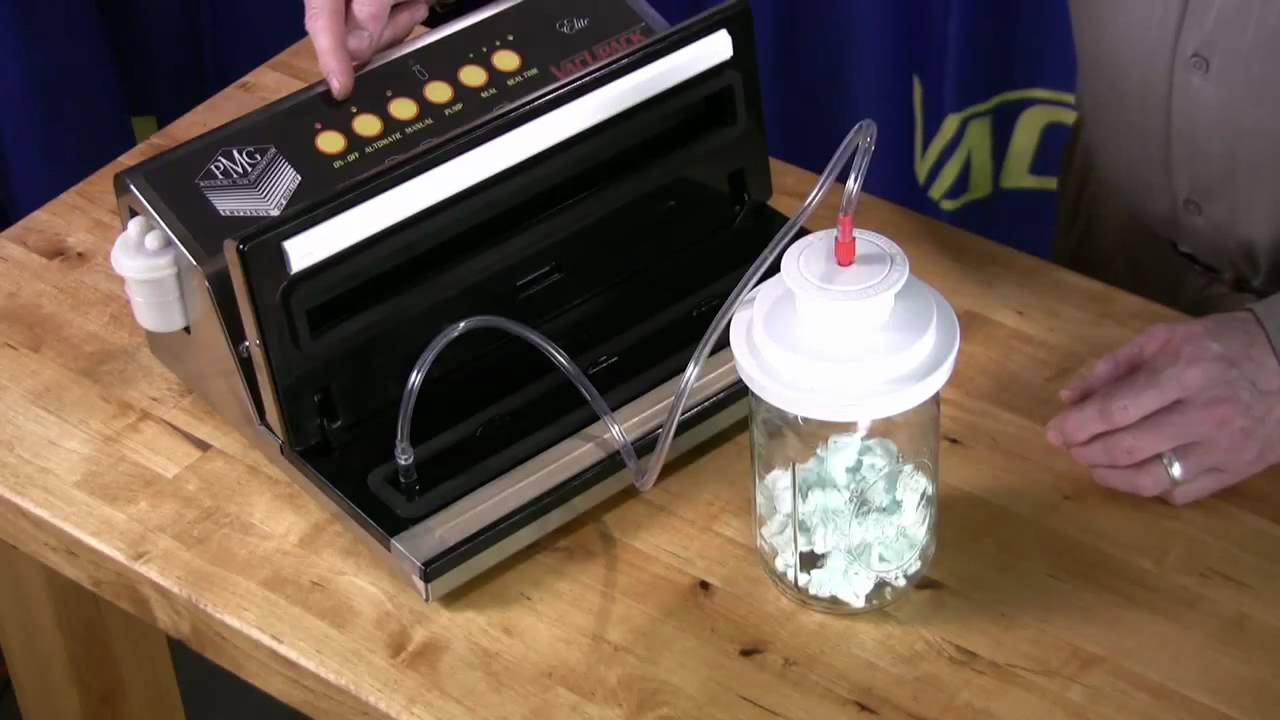 Vacuum Seal Jars and Wet Products with the VacUpack Elite - YouTube