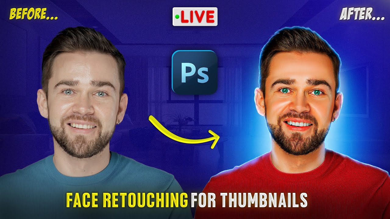 Make Your FACE Look AMAZING in Photoshop for YouTube Thumbnails - YouTube