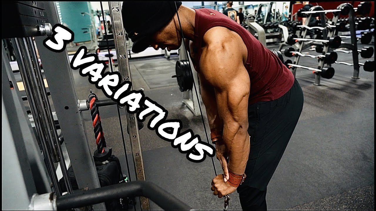 Cable Tricep Extension-3 Variations - YouTube