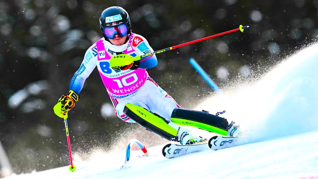 Atle Lie MCGRATH - Winner - Slalom (Run 1) - Wengen SUI - 2024 - YouTube