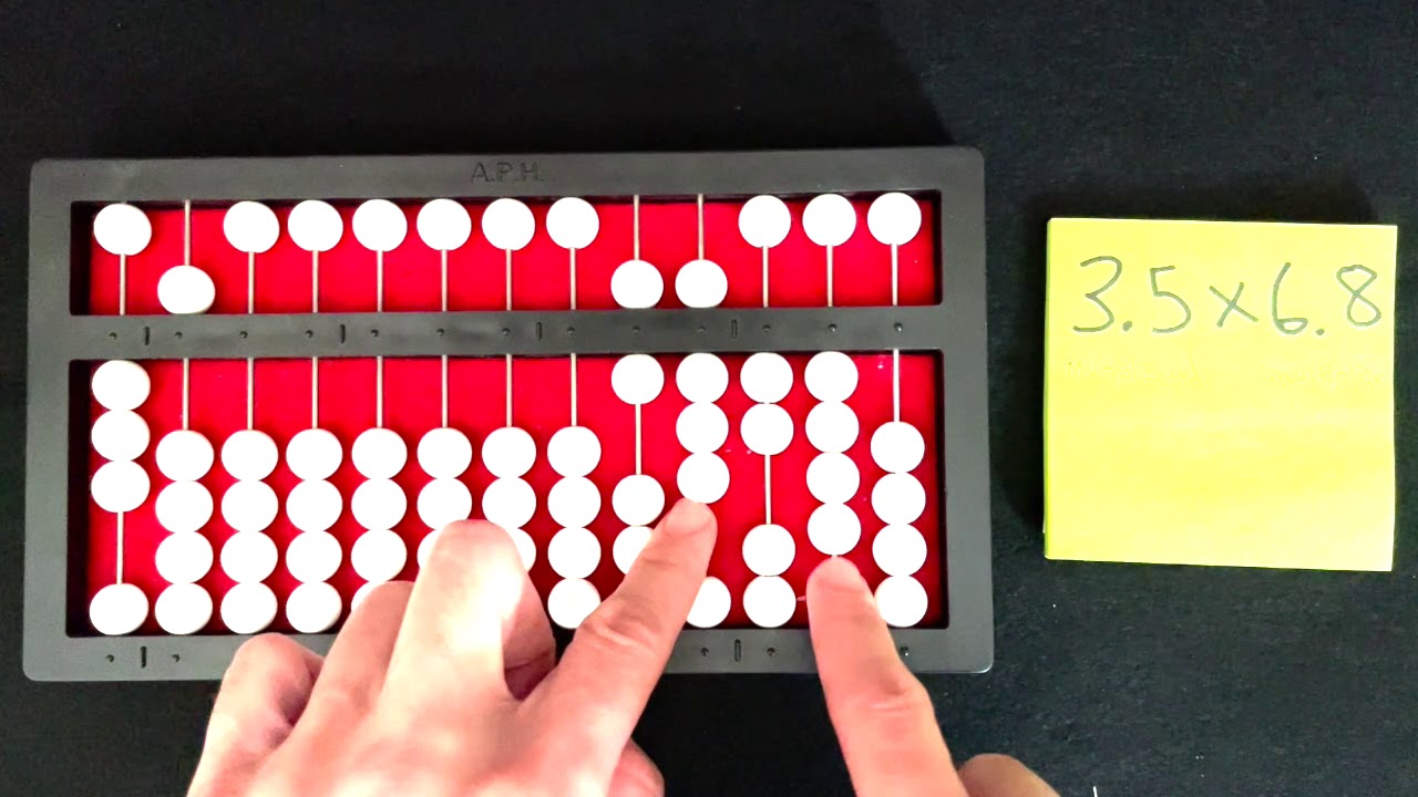 Cranmer Abacus Counting Method Multiplication with Decimals - YouTube