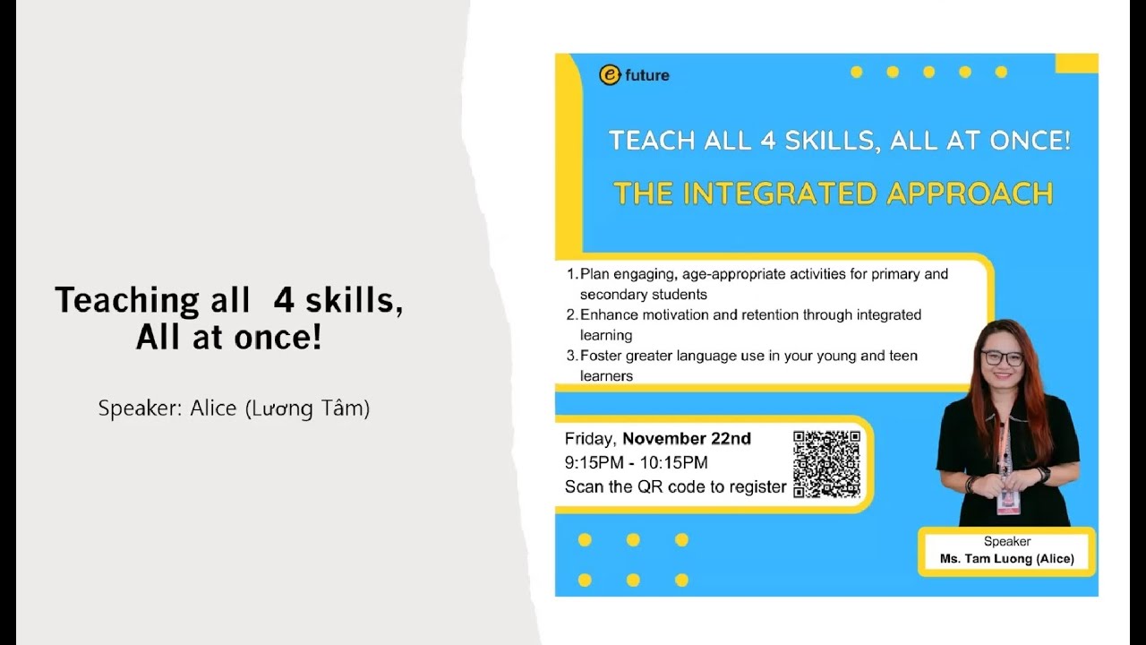 Teaching all 4 skills, All at once! - The Integrated Approach (Ms. Tam ...