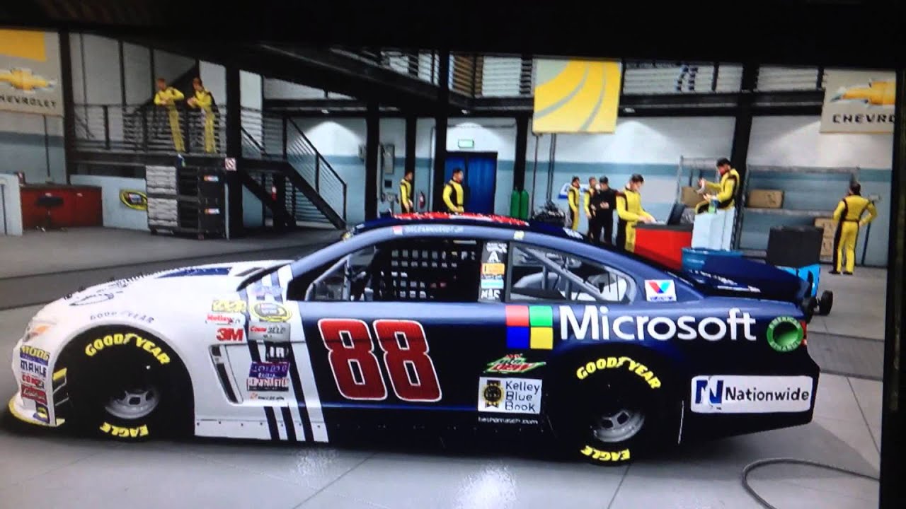 NASCAR 14/15 Garage: 2015 Dale Jr 'Microsoft' Custom Car - YouTube