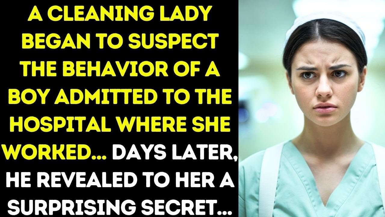 A cleaning lady grew suspicious of a hospitalized boy's actions. Later ...