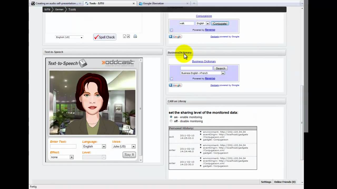 Widget Bundle: Creating an audio self-presentation in French - YouTube