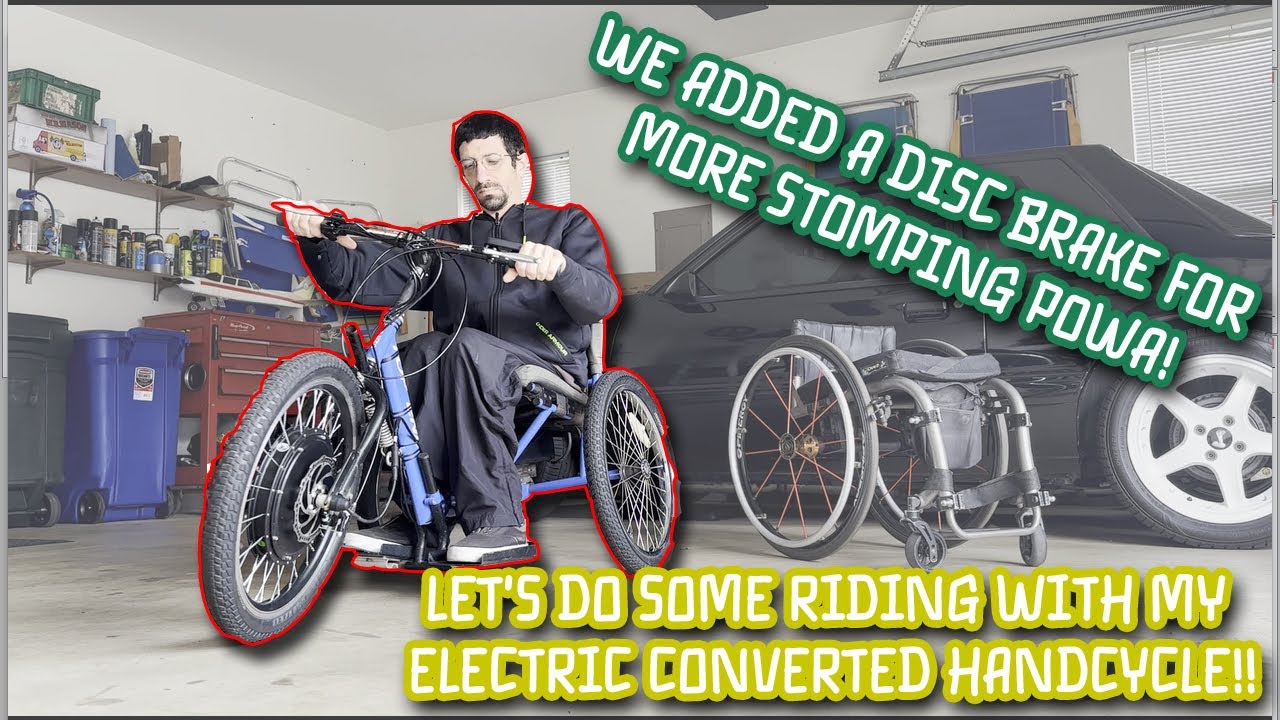 FULL THROTTLE w/ my handcycle converted E-Bike! - YouTube