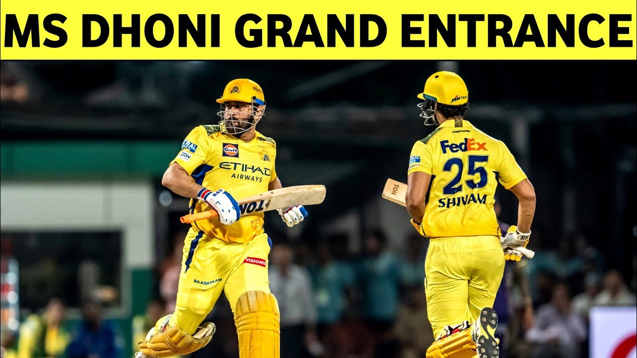 Watch - Ms Dhoni Grand Entry In Stadium | Ms Dhoni Stumping Video | Csk ...