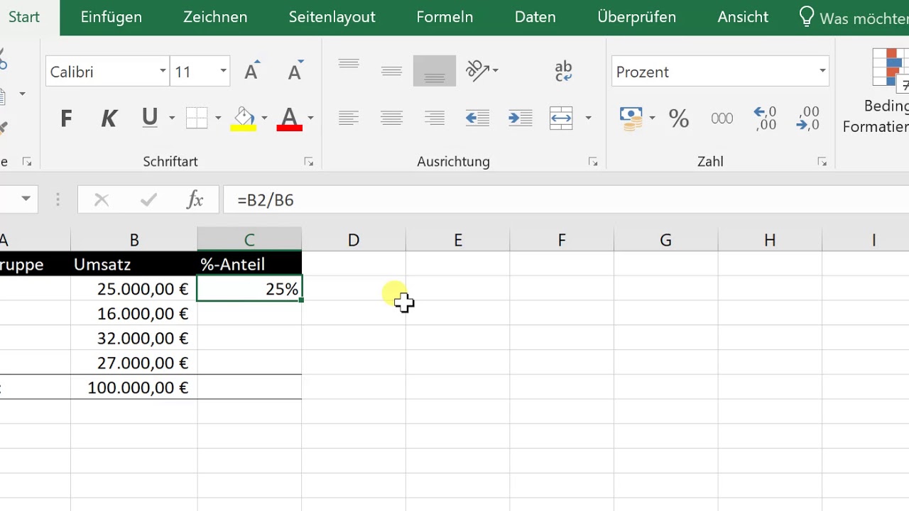 Prozentrechnen In Excel YouTube
