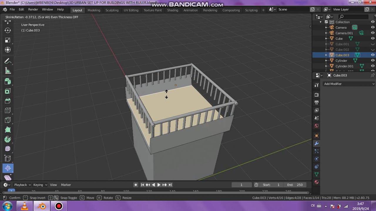 walkway part with rails BLENDER 2.8 - YouTube