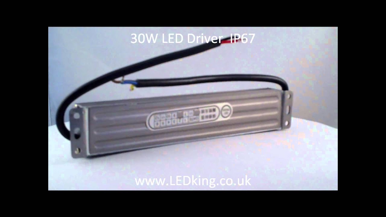 30W LED Driver IP67 - YouTube