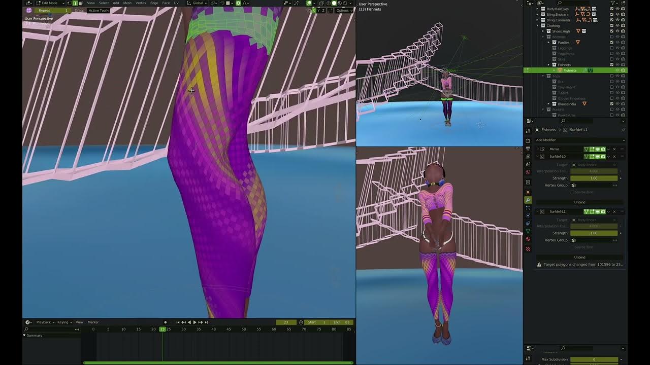 Fishnets with Blender: Nondestructive Method - YouTube
