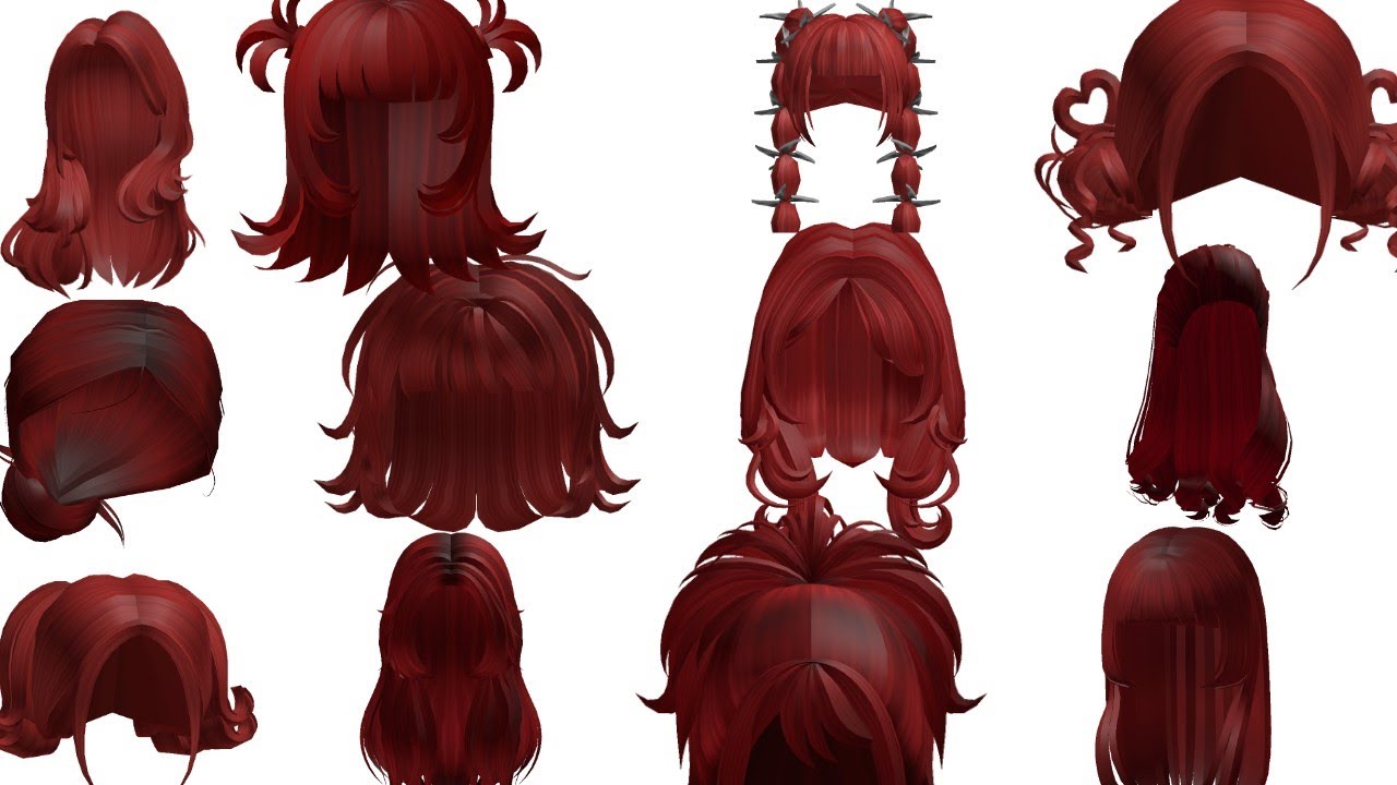 roblox red hair codes 2023 aesthetic roblox hair codes2023 roblox ...