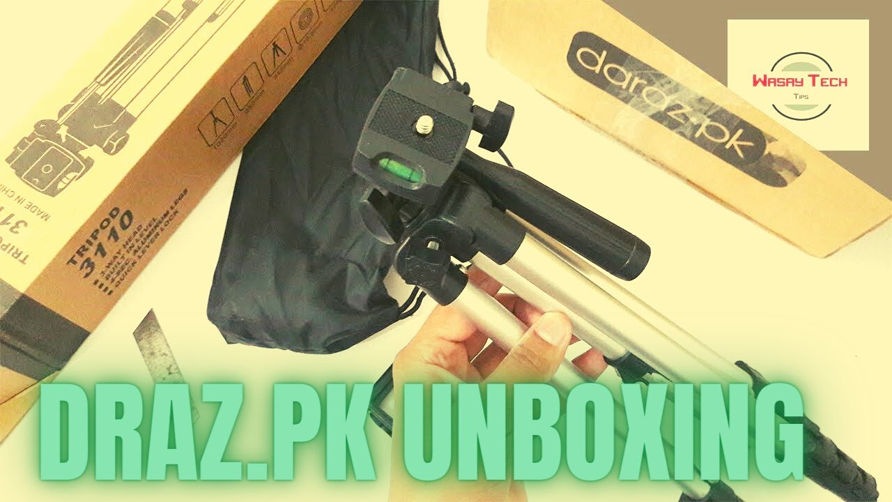 Unboxing Draz.pk , Boya Mic , Tripod Mobile Stand, Grean Screen Croma ...
