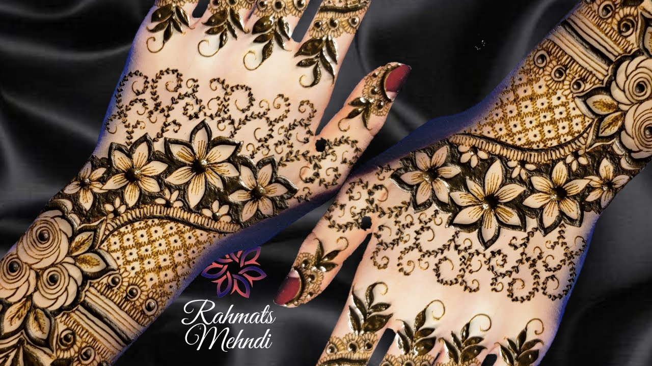 Super easy Full hand Rose mehandi ka designs-mehandi designs-Back hand ...