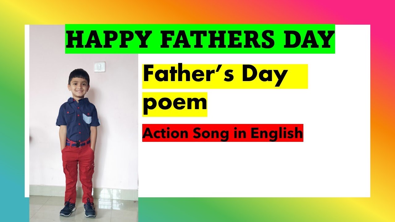 Father's Day song in English for kids|Fathers Day poem/rhyme English ...