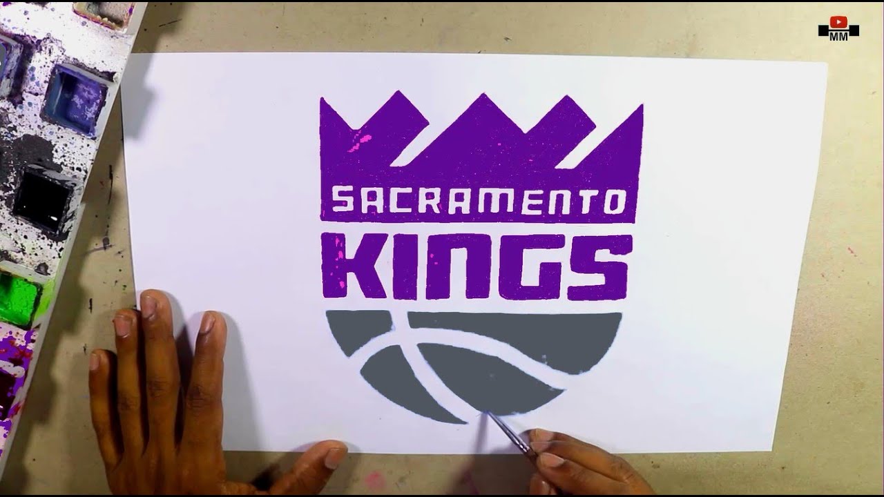 How to draw the Sacramento Kings logo - YouTube
