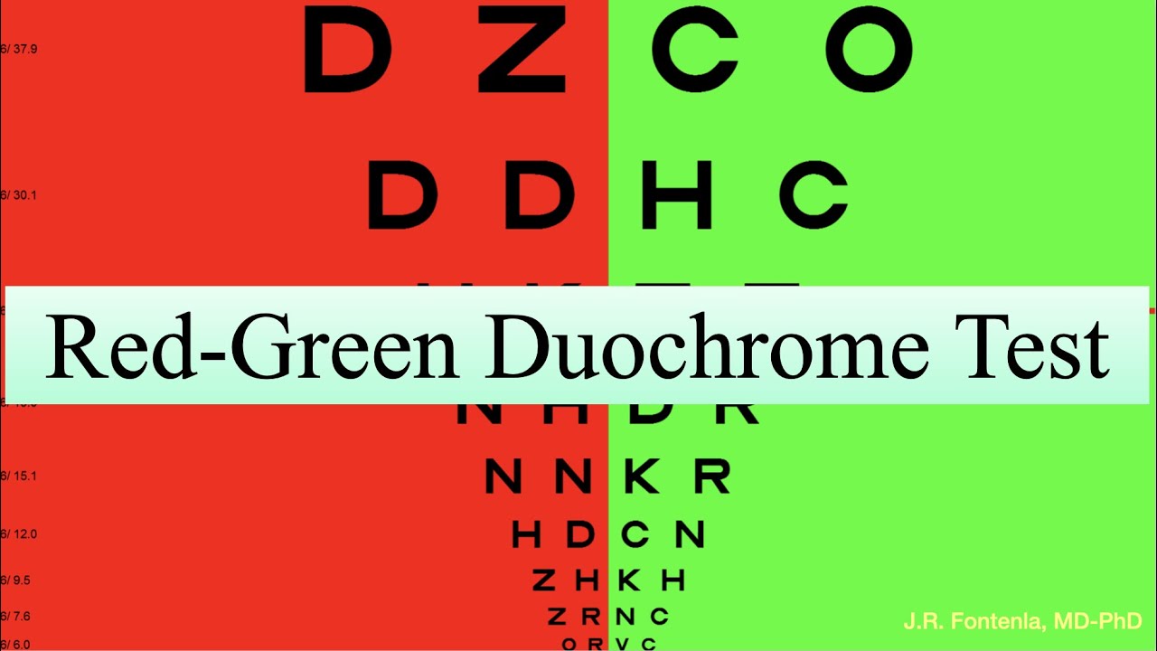 Red-Green Duochrome Test. Principles, Technique and Interpretation ...