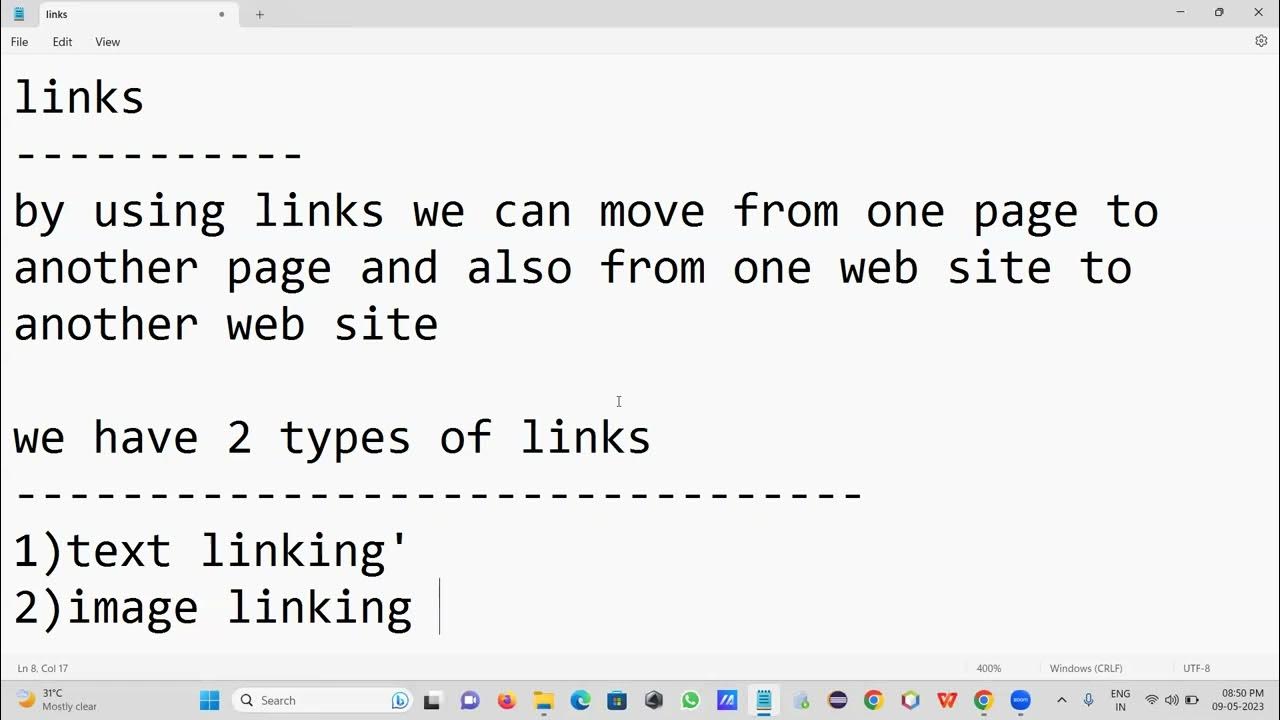 how to create link in html - YouTube