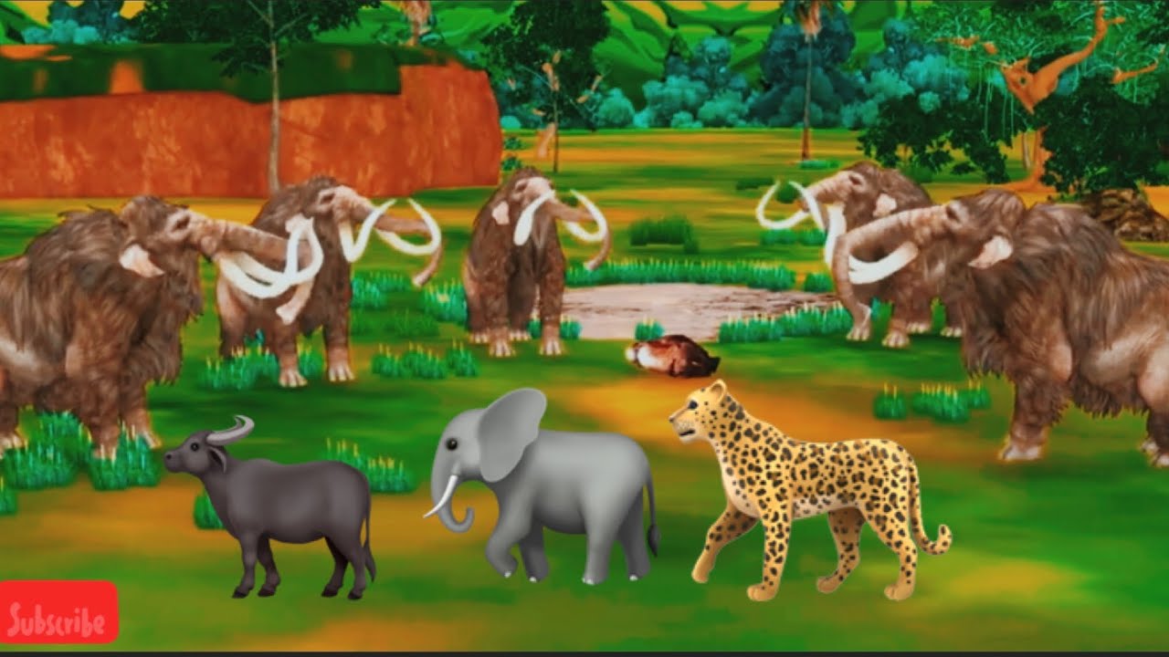 Baby lyuba mammoth saber tooth cat vs mammoth tiger fight vs woolly ...