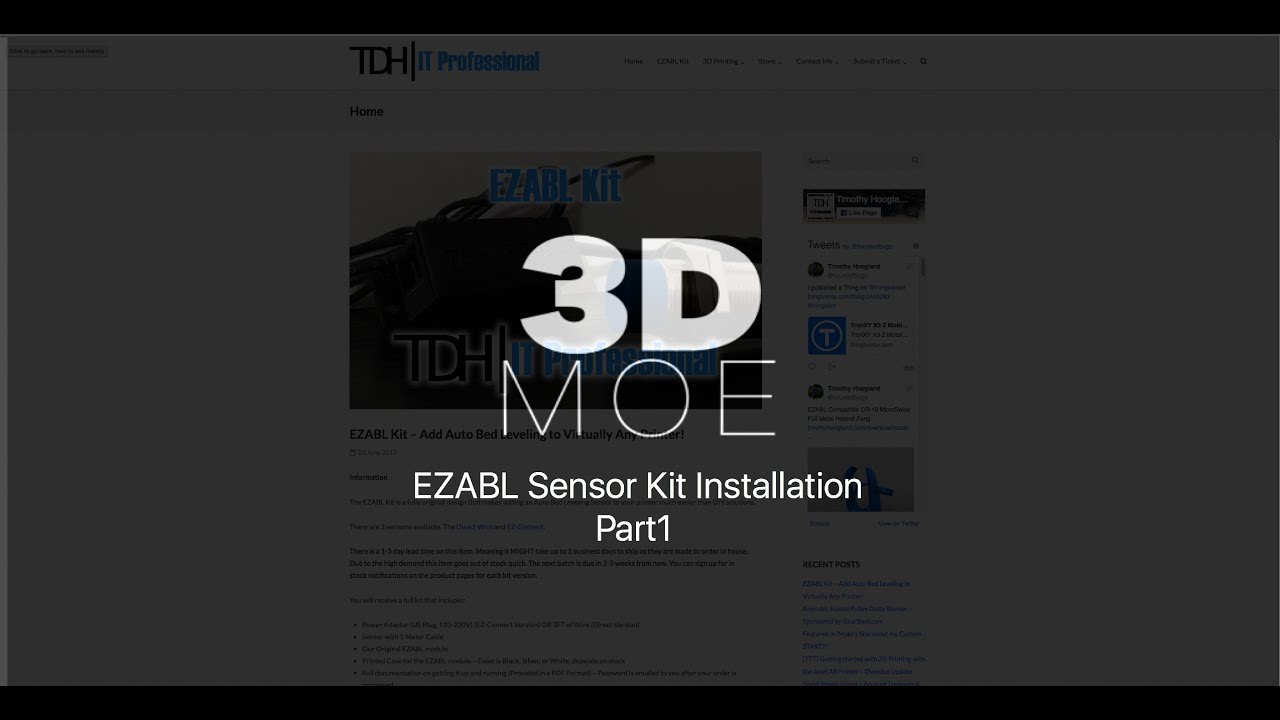 CR-10 S5 TDH EZABL Sensor Installation (Part1) - YouTube