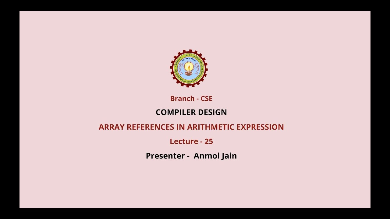 Compiler Design | Array References in Arithmetic Expression | AKTU ...