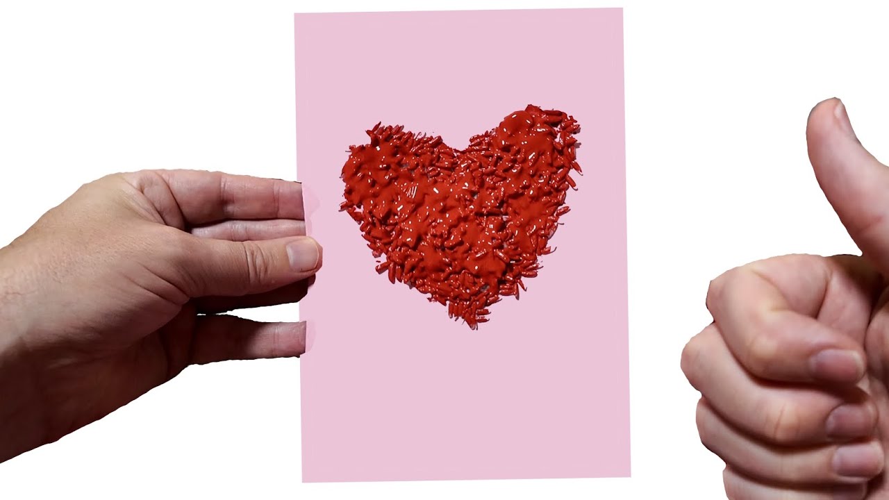 Make a Heart Card -- Valentine's Day // Art & Craft ️ - YouTube