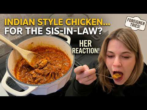 Foreigner Saali Tries Dhaba Style Indian Chicken