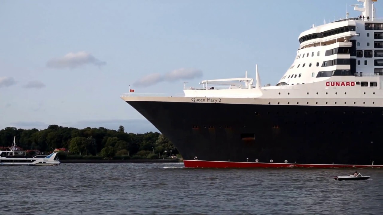 Horn der Queen Mary 2 auslaufend Hamburg, 21. August 2017 - YouTube