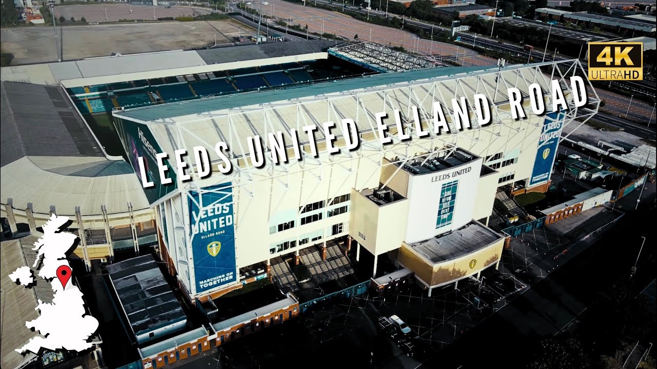 Leeds Elland Road Stadium from Above, Breathtaking 4K Aerial Drone Tour ...
