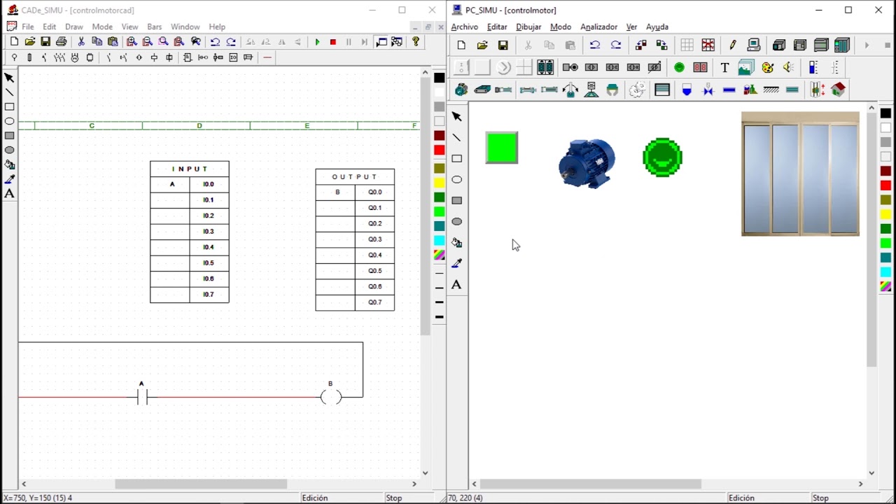 การหมุนของมอเตอร์ โดยโปรแกรม PC_SIMU และ CADe_SIMU - YouTube