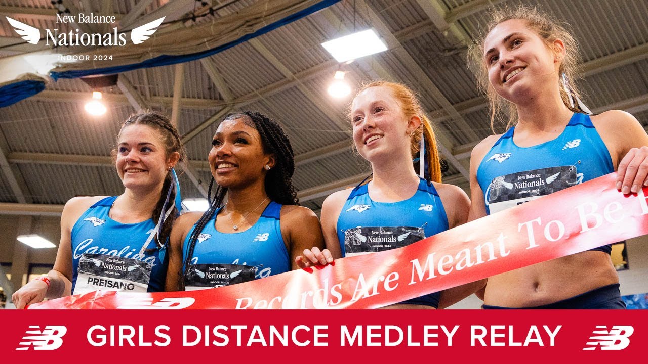 Girls Distance Medley Relay - New Balance Nationals Indoor 2024 - YouTube