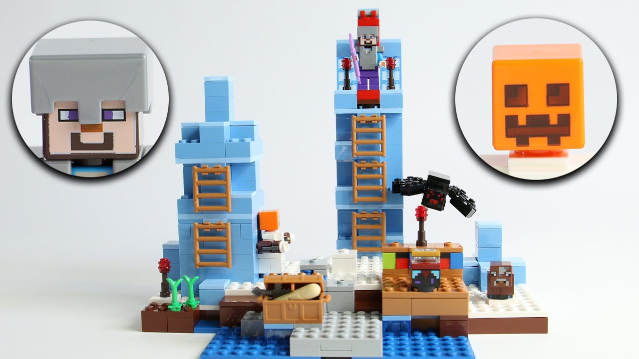 LEGO Minecraft The Ice Spikes | Set Review & Speed Build - YouTube