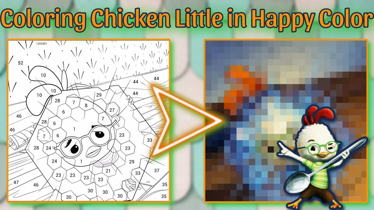 Coloring Chicken Little in Happy Color🐥 - YouTube