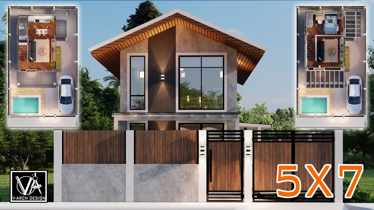 SMALL MODERN CONCRETE LOFT HOUSE DESIGN IDEA | 5X7 METERS - YouTube