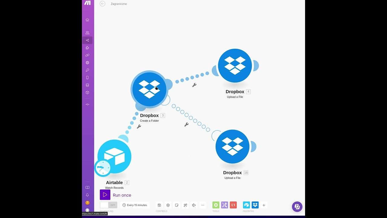 Transfer files: Airtable Make Dropbox - YouTube