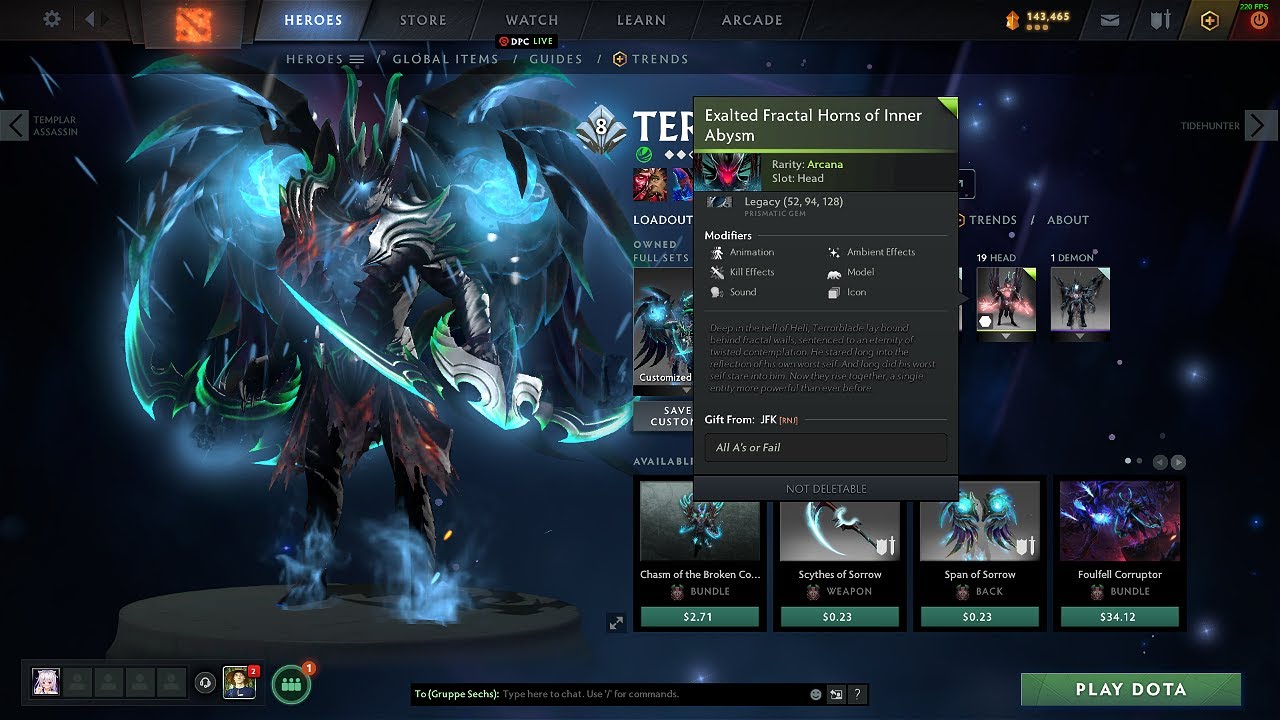 Legacy(52,94,128) - Terrorblade Arcana - YouTube