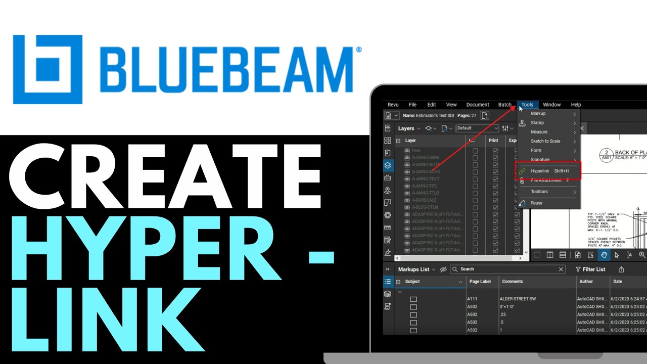 How to Create Hyperlink in Bluebeam 2025 (Step-by-Step) - YouTube