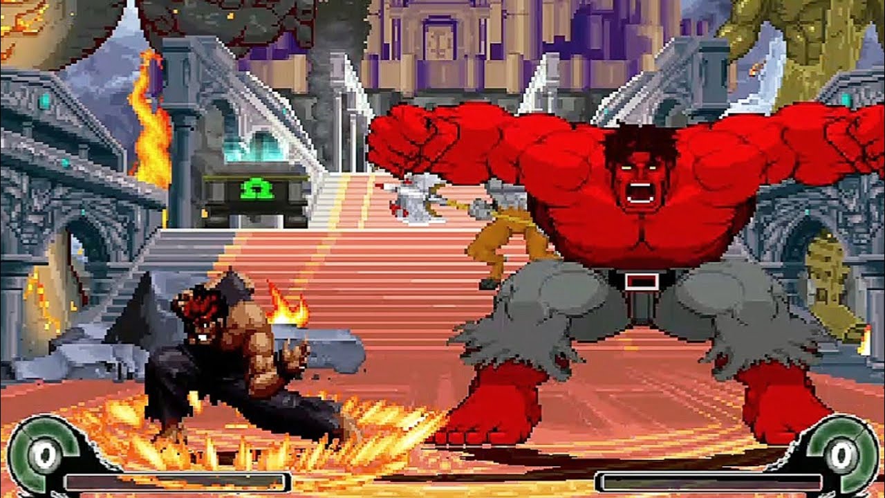 M.U.G.E.N - Evil Ryu vs Red Hulk - YouTube