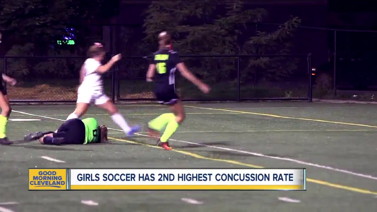 Concussion rates are high for girls soccer - YouTube