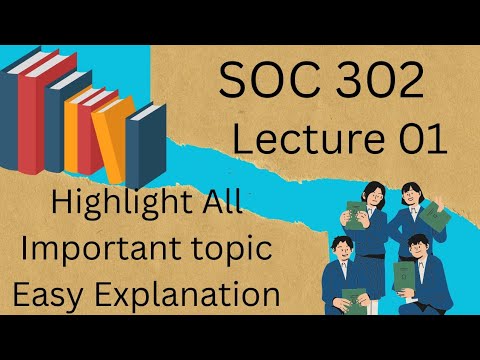 SOC 302 Lecture 01 Full Explanation in mix Urdu and English highlighted ...