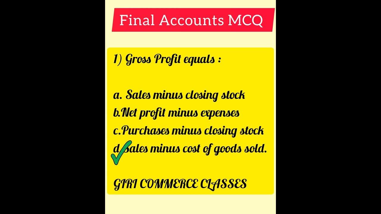 Final Accounts MCQ Part 3 shorts YouTube final-accounts-mcq-part-3-shorts-youtube