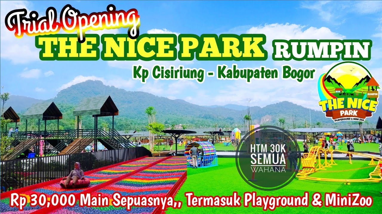 The Nice Park Rumpin Bogor || Trial Opening Playground dan Mini Zoo ...